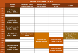 Festival Schedule Timeline